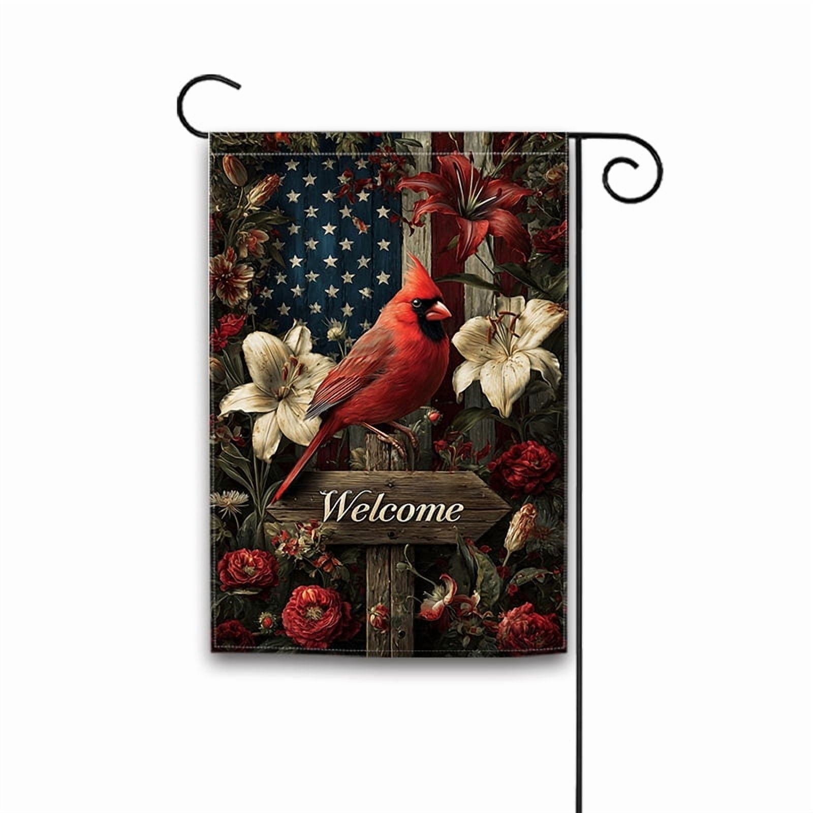 Funny Parrot Garden Flags Double Sided 12x18 Inch - Welcome America ...