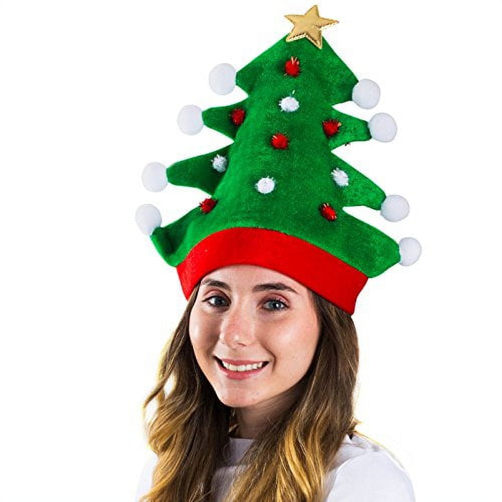 Funny Party Hats Christmas Hat - Adult Christmas Tree Hat - Novelty ...