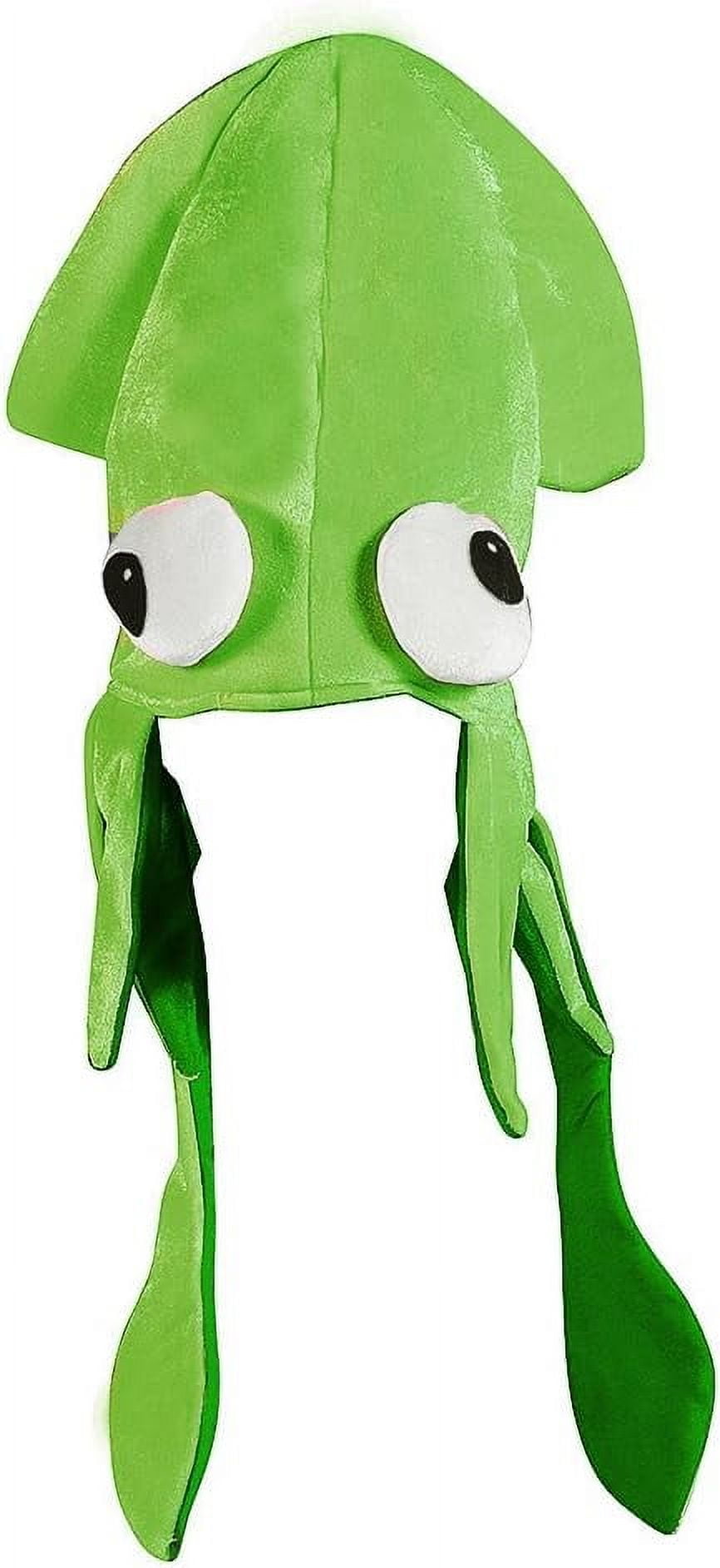 Green Squid Hat Mix - Large Squid Hat In Green With Crazy Eyes ...