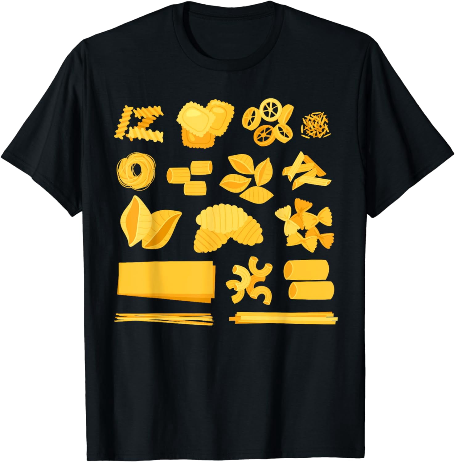 Funny Pasta Art For Men Women Kids Italy Pasta Noodles Lover T-Shirt ...