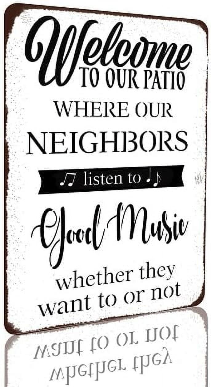 Funny Patio Metal Tin Sign Relax Unwind You're on Patio Time Outdoor ...