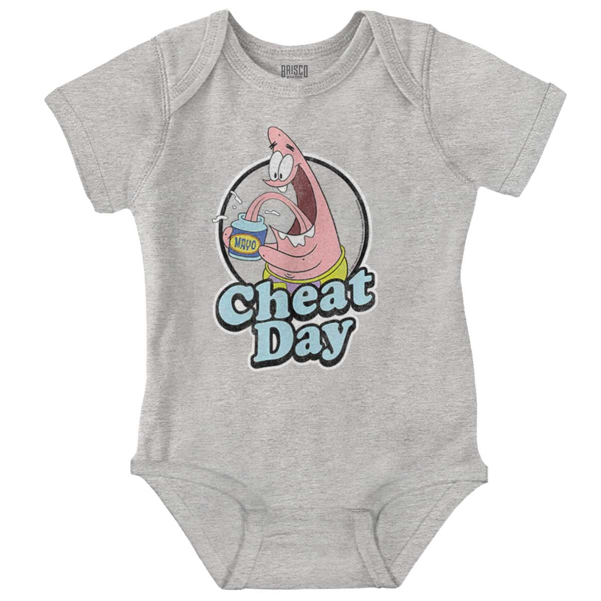 Funny Patrick Star Cartoon Cheat Day Romper Boys or Girls Infant Baby Brisco Brands 6M - Walmart.com