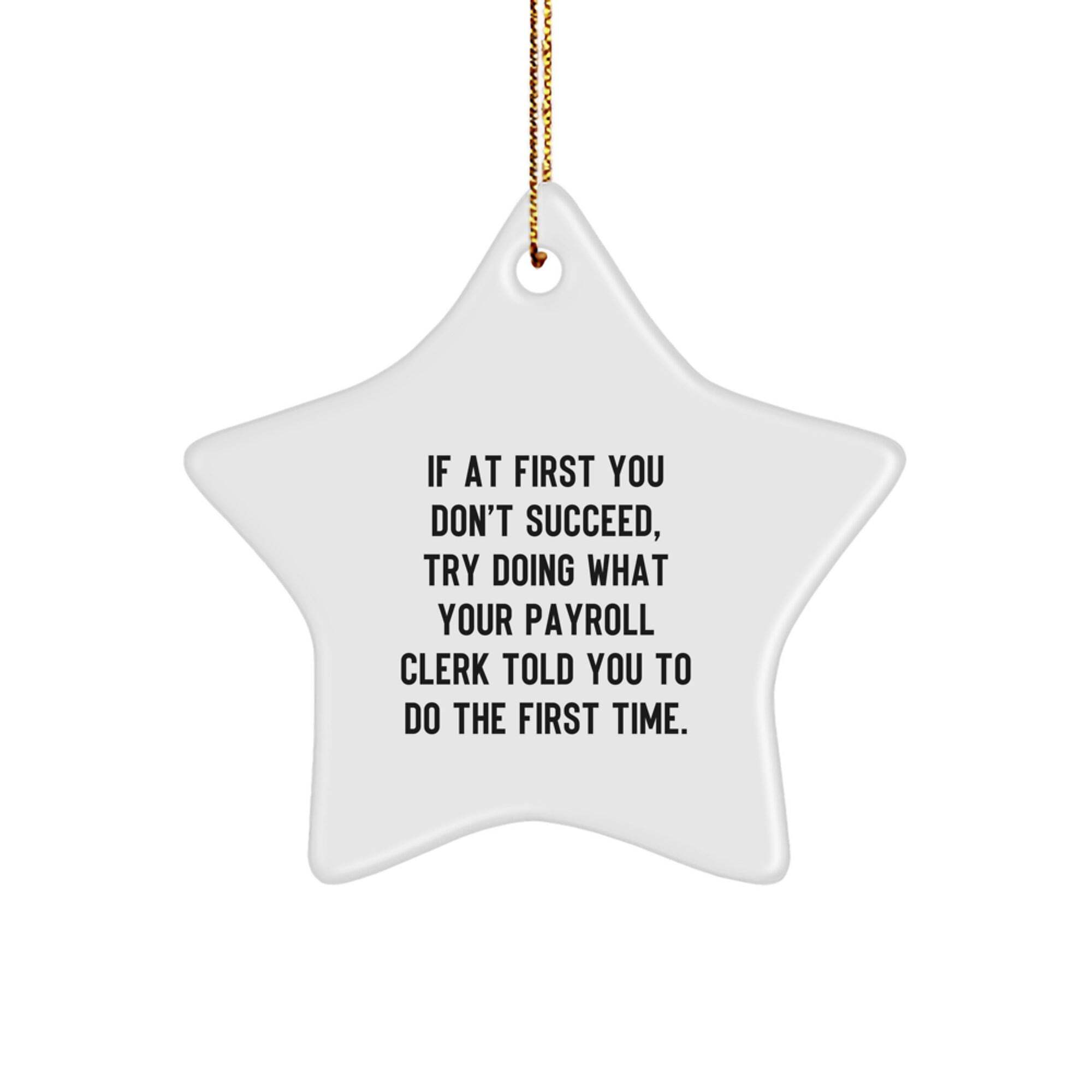 Funny Payroll Clerk Gifts from Family for Christmas Unique Star ...