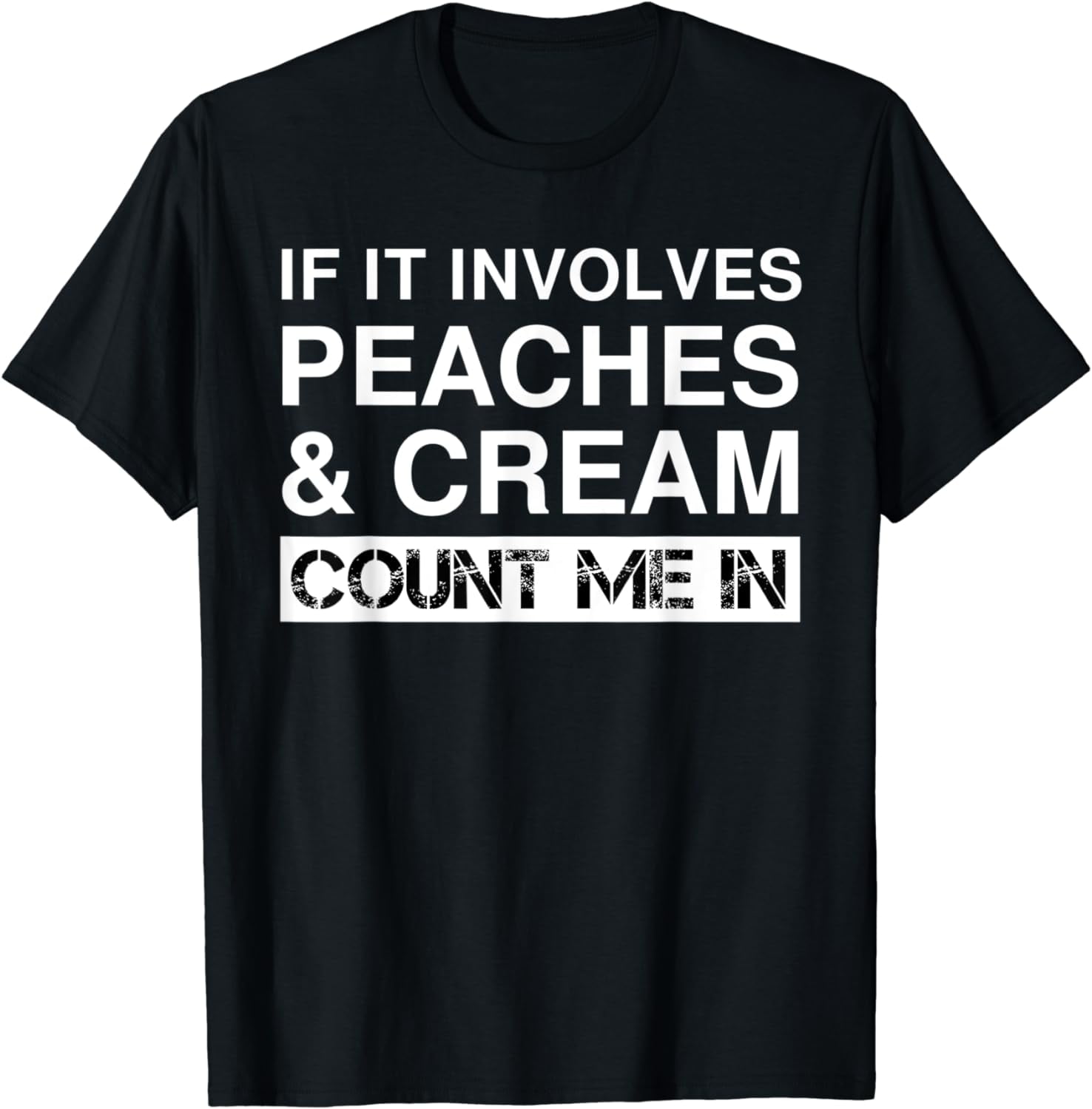 Funny Peaches And Cream Southern Dessert Peach Ice Cream T-Shirt ...