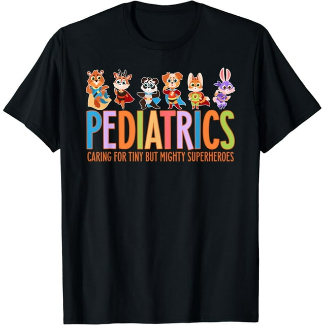 Funny Pediatric Nurse Caring For Tiny But Mighty Superheroes T-Shirt ...