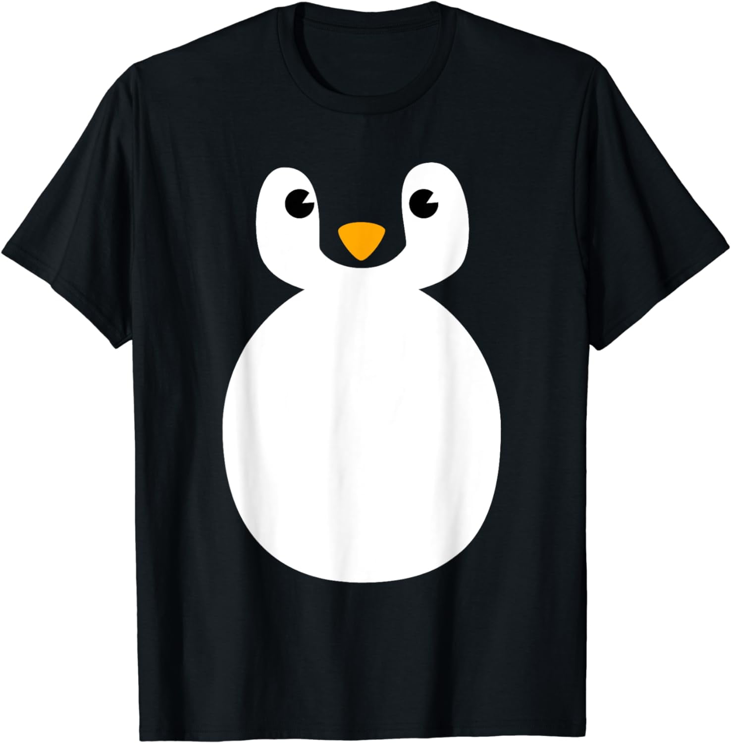 Funny Penguin Face Design or Easy Costume Cute Black Penguin T-Shirt ...