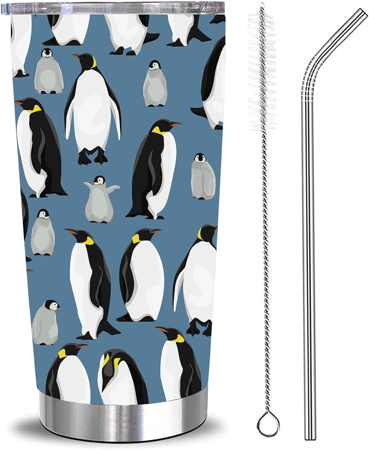 Funny Penguin Stainless Steel Travel Tumbler Cup 20 OZ, Insulated ...