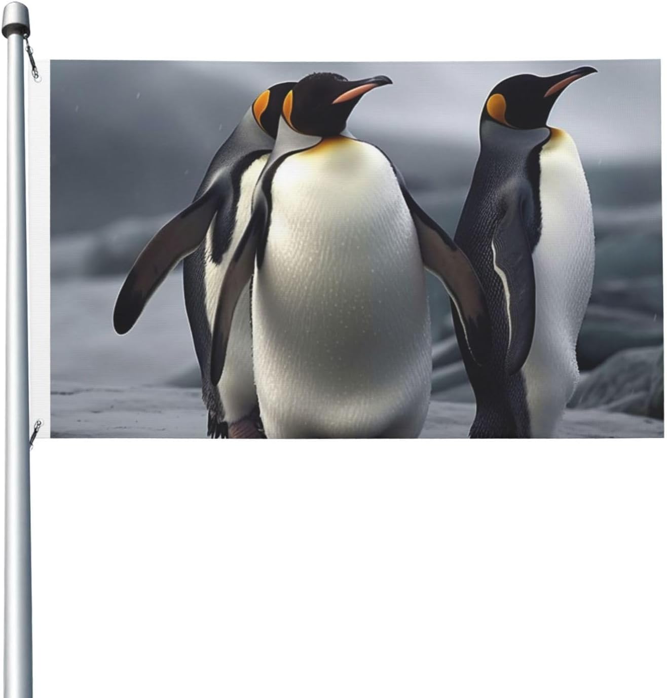 Funny Penguins Flag 3x5 ft Flags for Outside Funny Banner Garden Flag ...