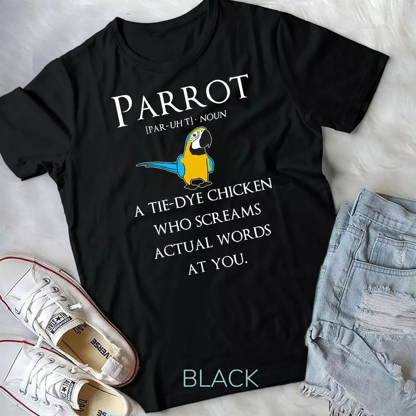 Funny Pet Parrot Definition, Humorous Macaw and Bird Lover Graphic New ...