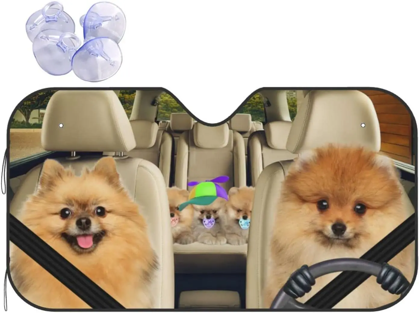 Funny Pet Shih Tzu Dog Driver Driving Puppy Family Cute Animal Themed ...