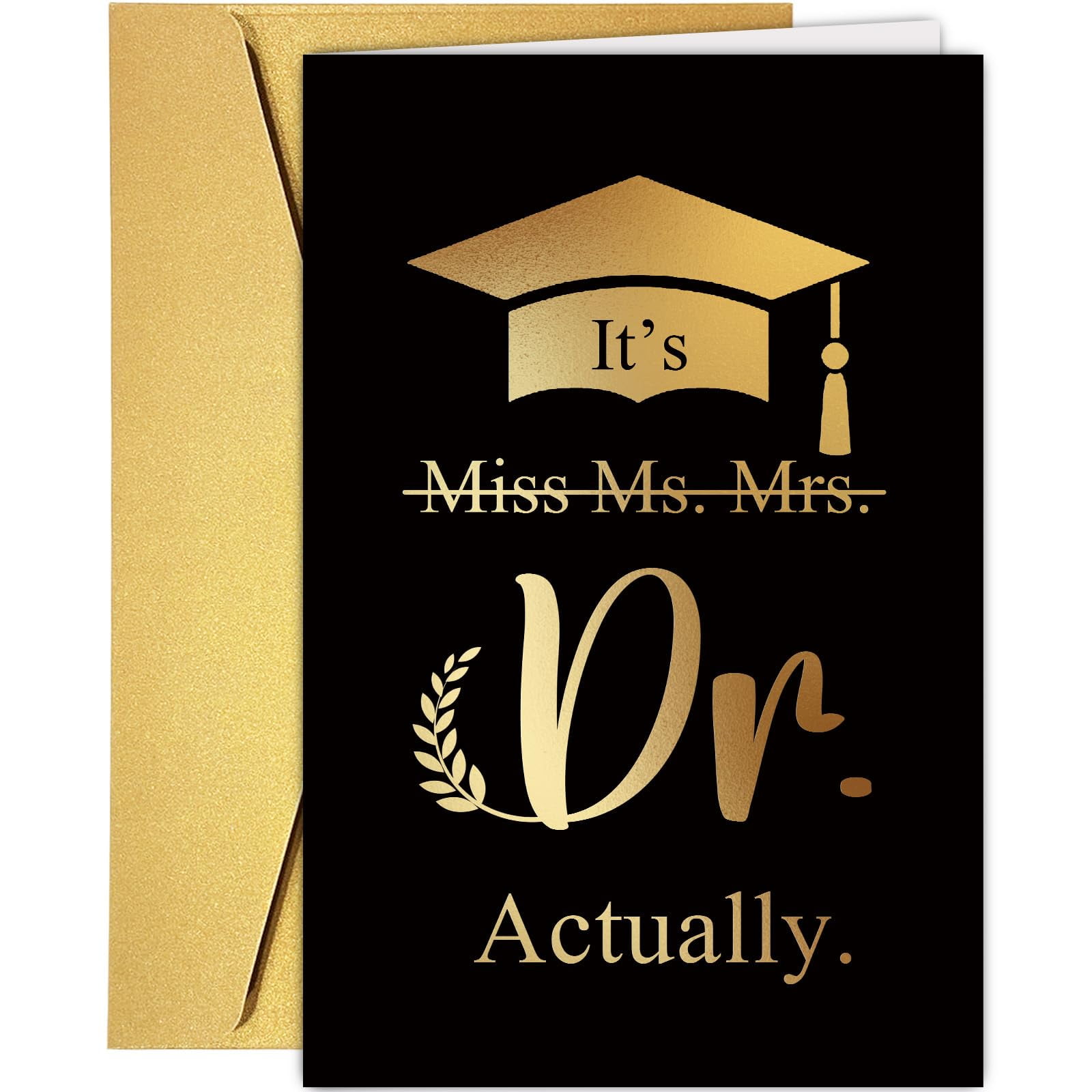 Funny PhD Graduation Card for Women, Doctorate Graduation Gift for Her ...