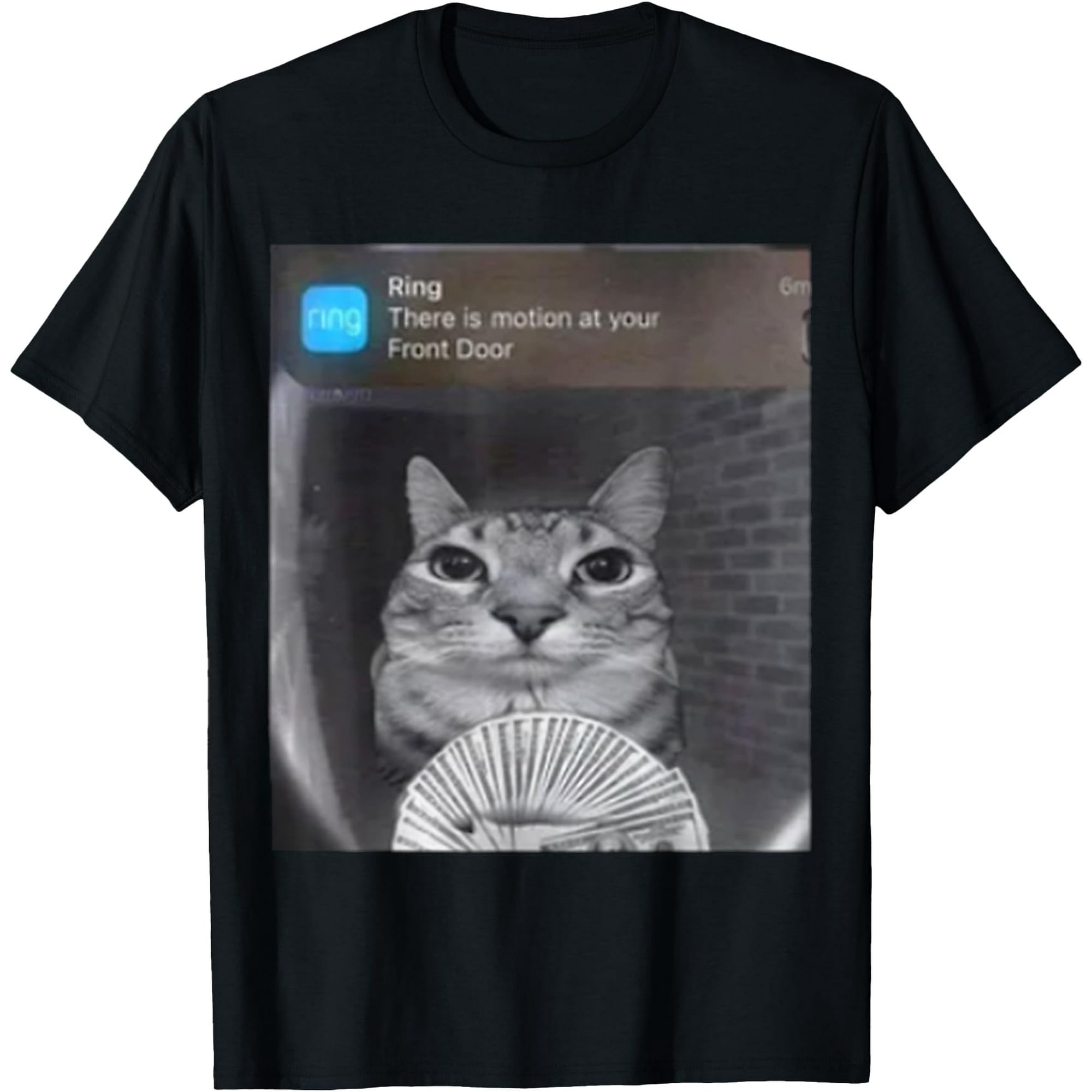 Funny Phone Ring Cat Meme T-Shirt, Motion Notification Design Unisex ...