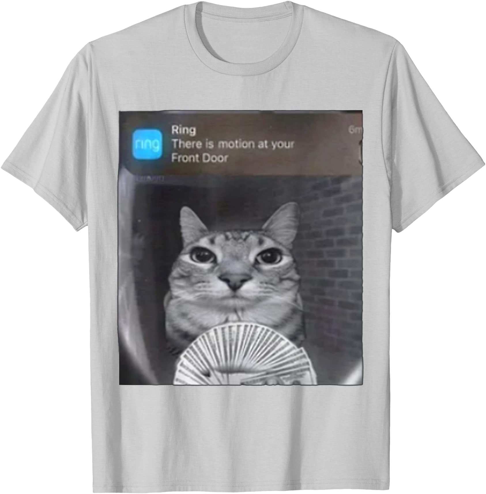 Funny Phone Ring Cat with Motion Nofication Meme Unisex T-Shirt for Men ...