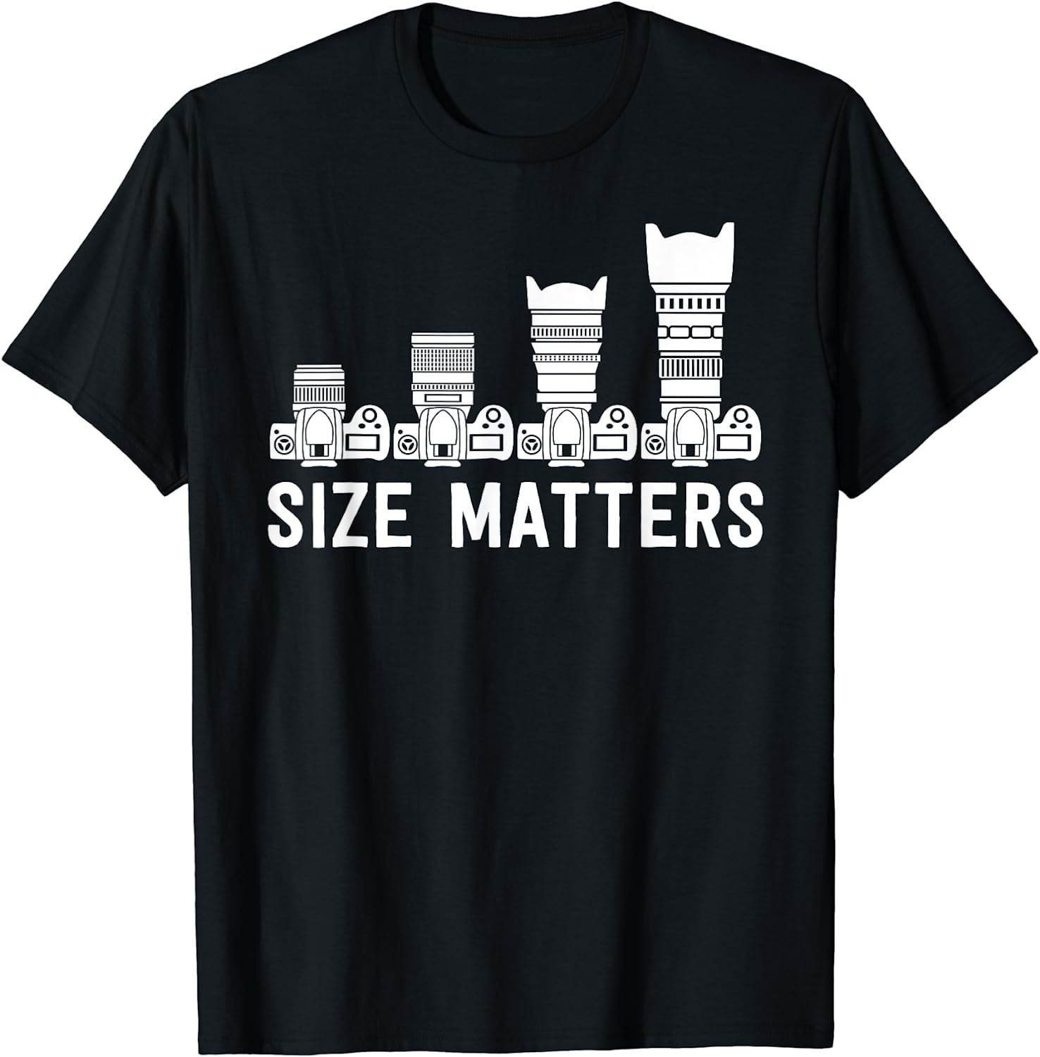 Funny Photography T-Shirt - Lens Size Matters - Walmart.com