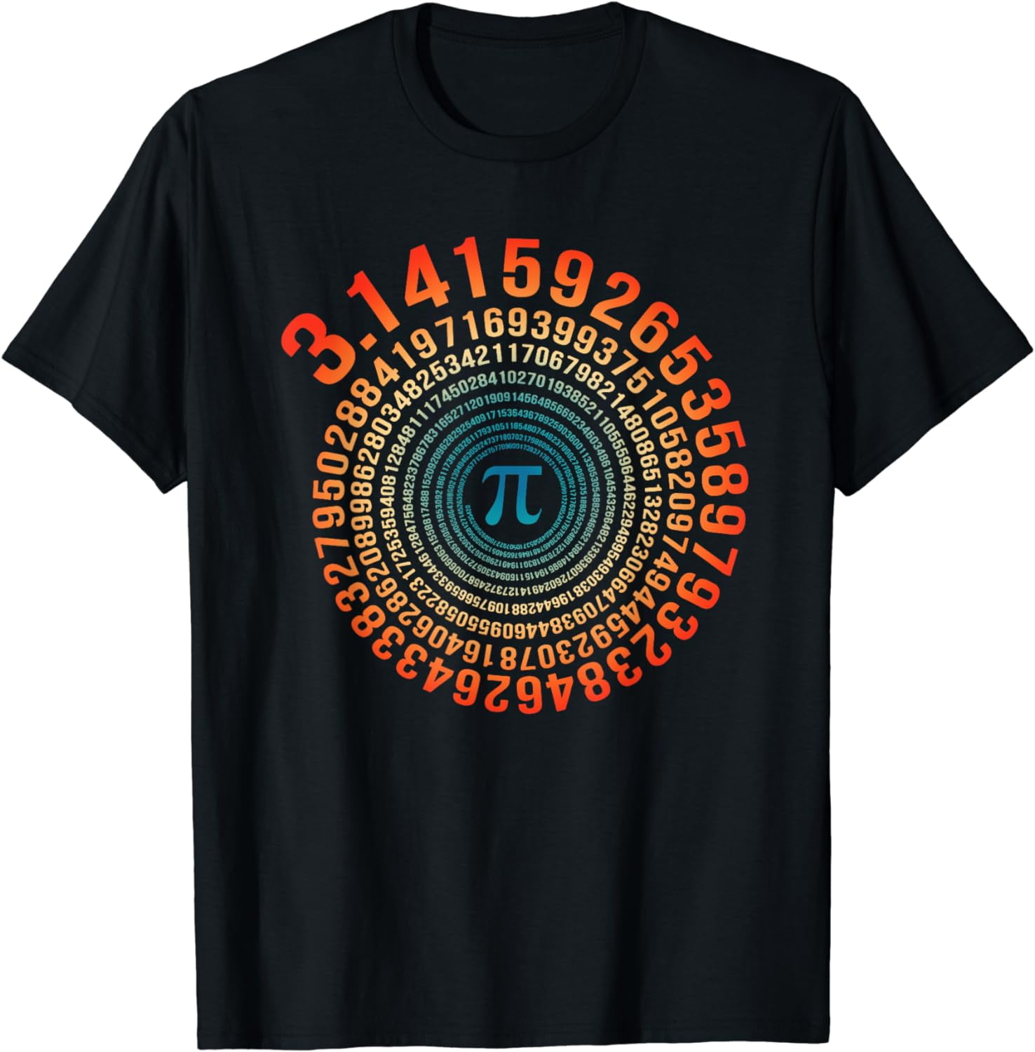 Funny Pi Day Shirt Spiral Pi Math Design For Pi Day 3.14 T-Shirt ...