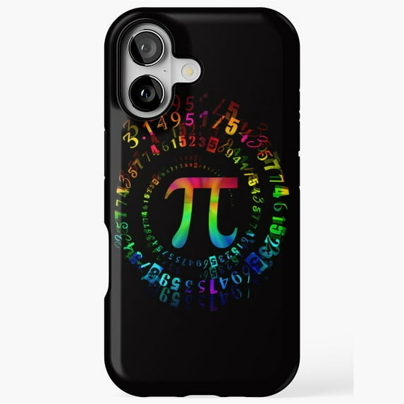 Funny Pi Day Spiral Math Humor Phone Case for iPhone 17 16 15 14 13 12 ...