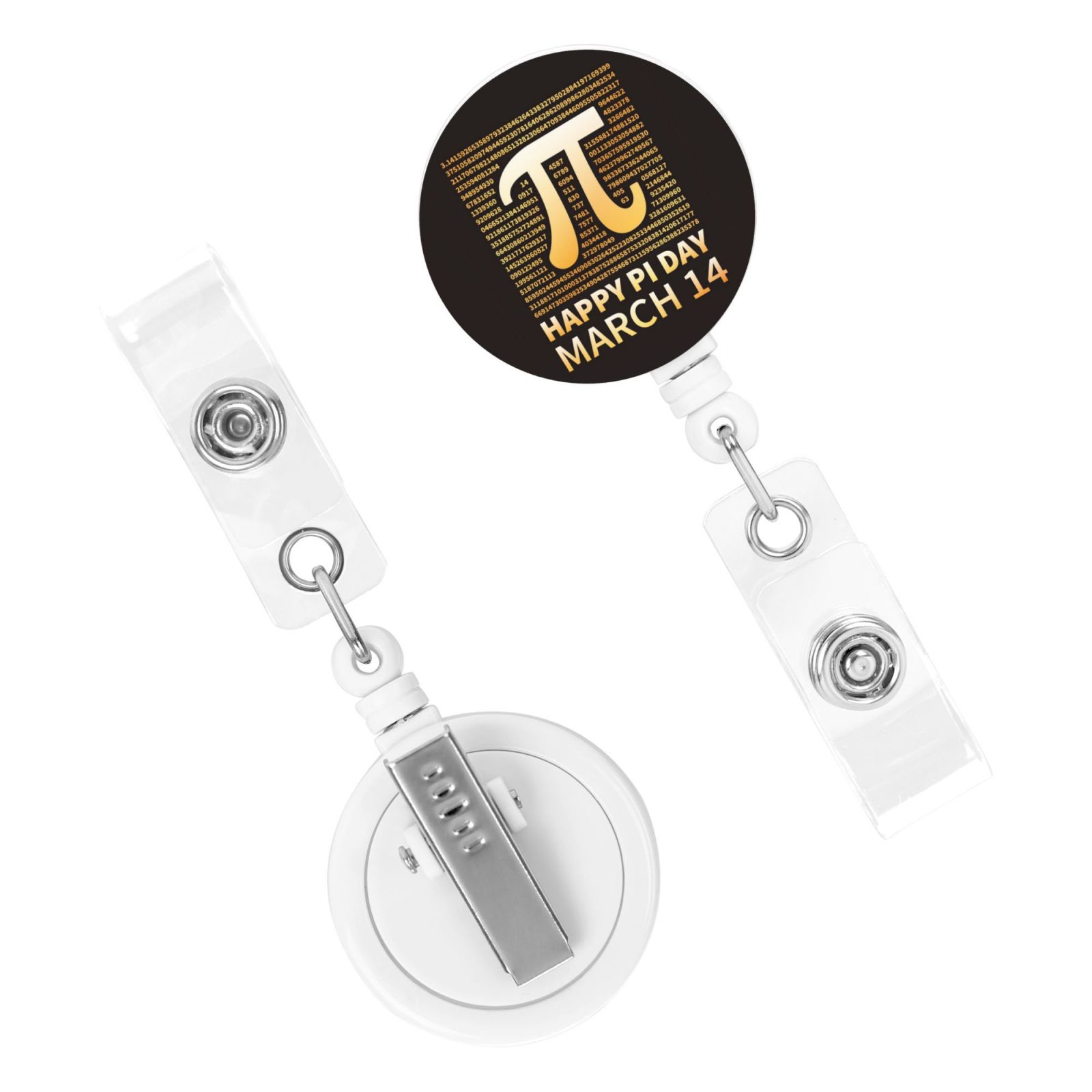 Funny Pi Day Spiral Pi Math 3.14 Badge Reel Retractable Badge Clip Id ...