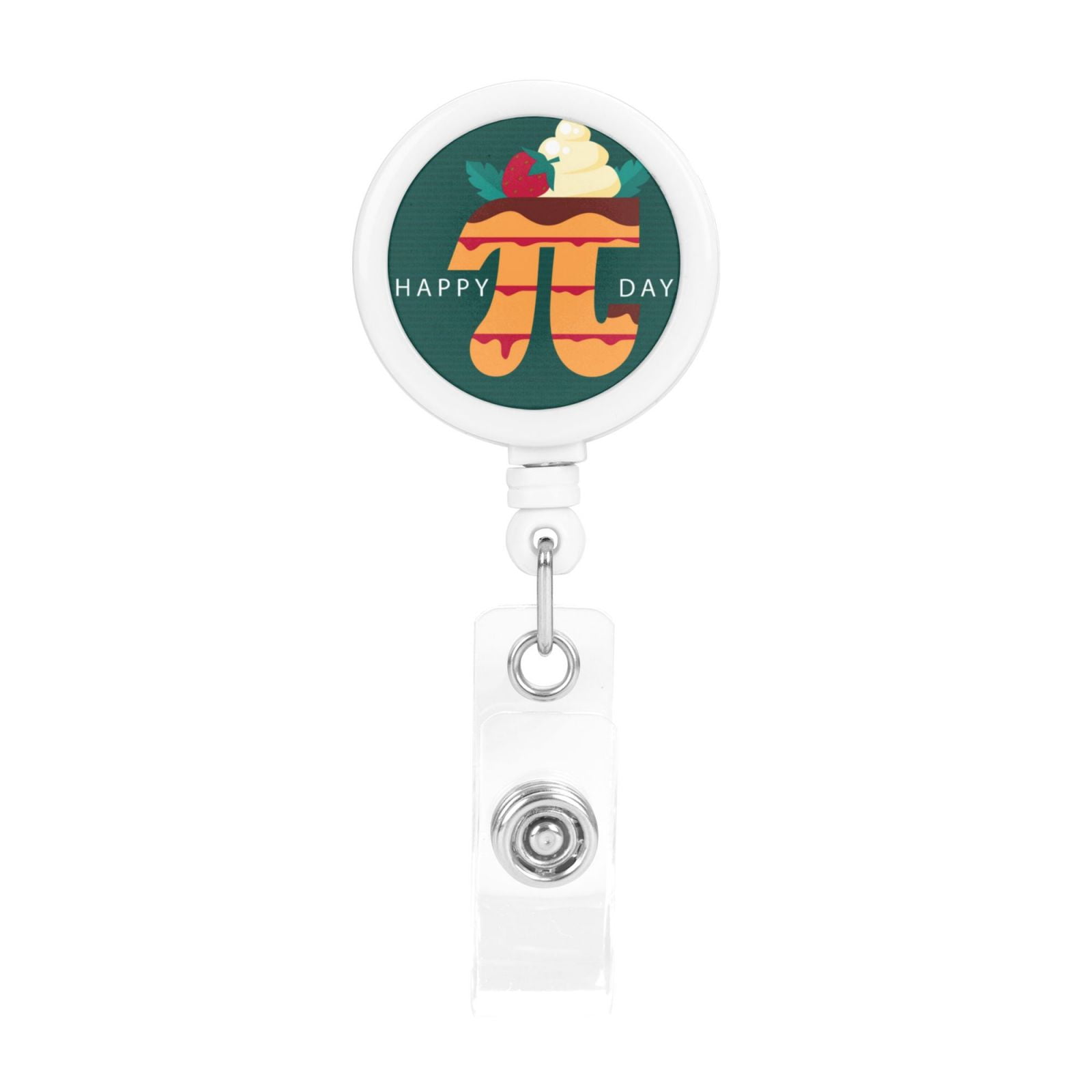 Funny Pi Day Spiral Pi Math 3.14 Badge Reel Retractable Badge Holder ID ...