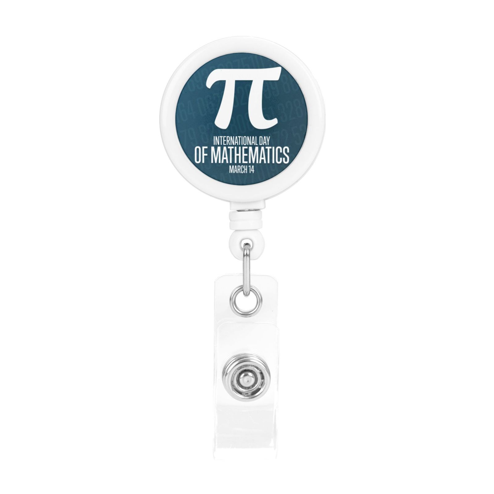 Funny Pi Day Spiral Pi Math 3.14 Badge Reel Retractable Badge Holder ID ...