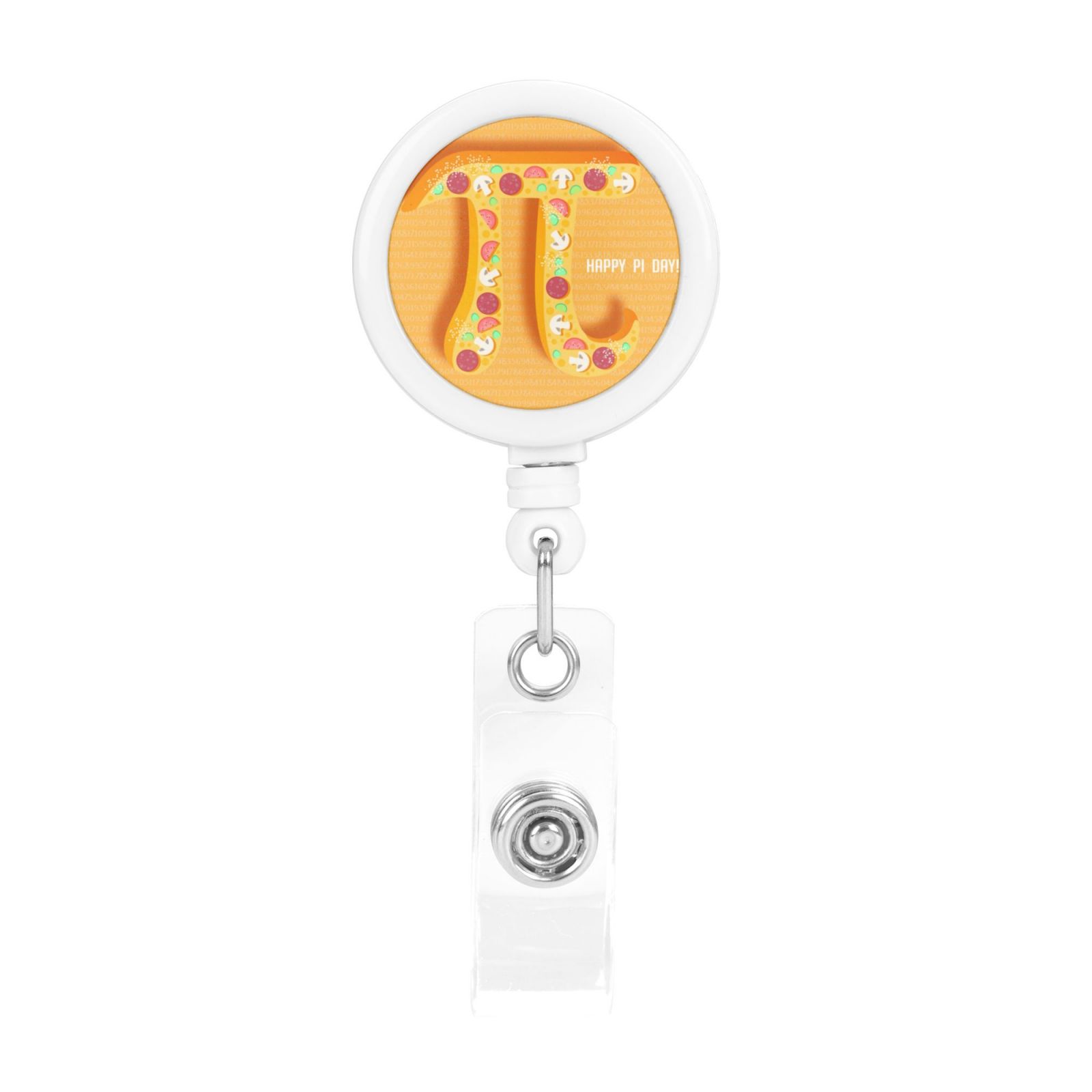 Funny Pi Day Spiral Pi Math 3.14 Badge Reel Retractable Badge Holder ID ...