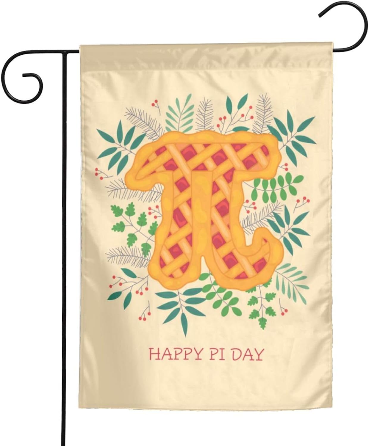 Funny Pi Day Spiral Pi Math 3.14 Flag Double Sided Garden Flags Welcome ...