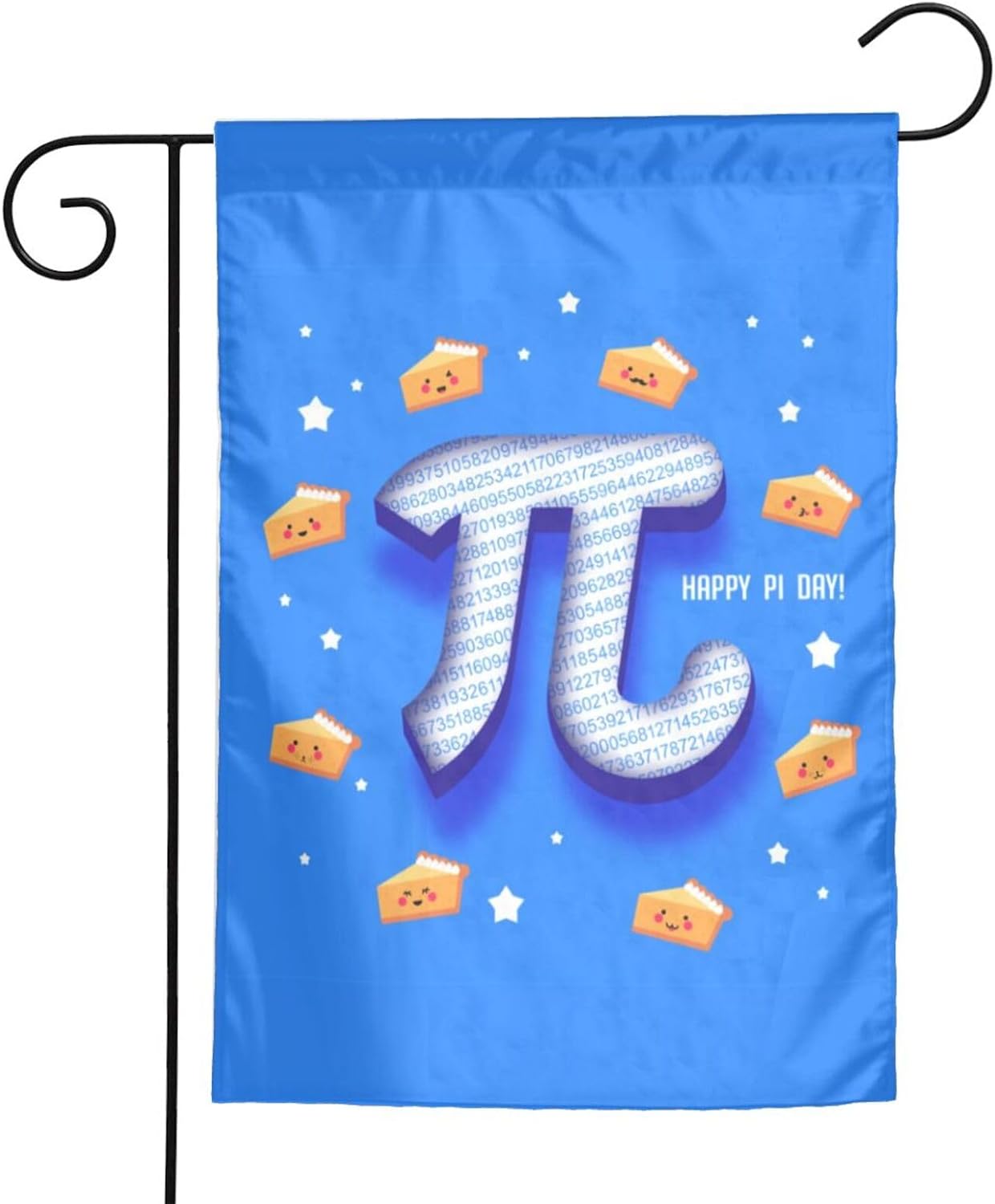 Funny Pi Day Spiral Pi Math 3.14 Flag Double Sided Garden Flags Welcome ...