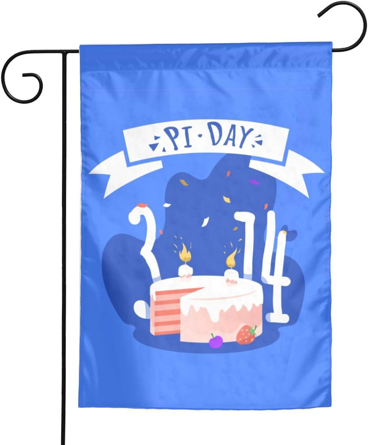 Funny Pi Day Spiral Pi Math 3.14 Flag Double Sided Garden Flags Welcome ...