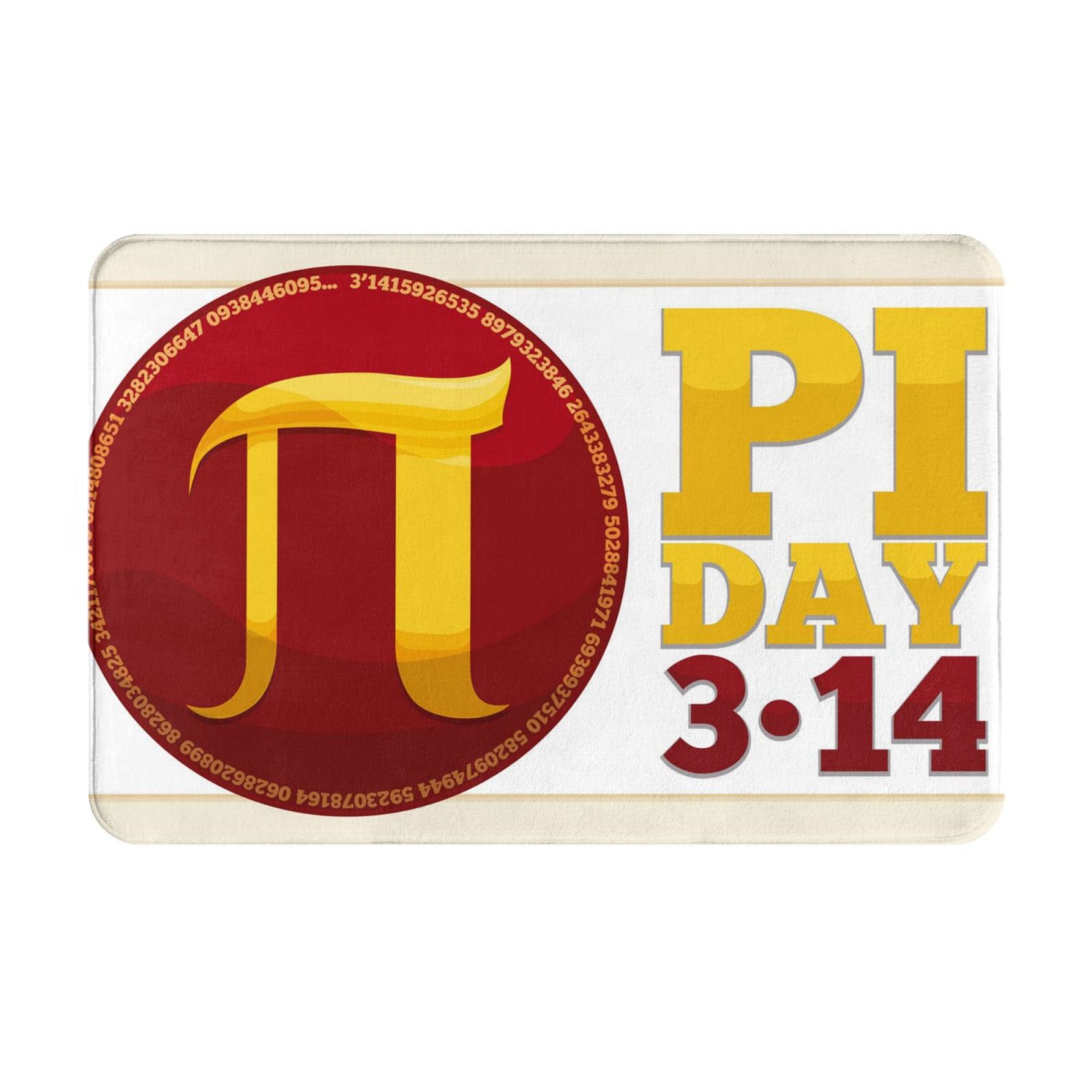 Funny Pi Day Spiral Pi Math 3.14 Indoor Door Mat 16"X24"Entryway Rug Resist Dirt Washable Mats ...