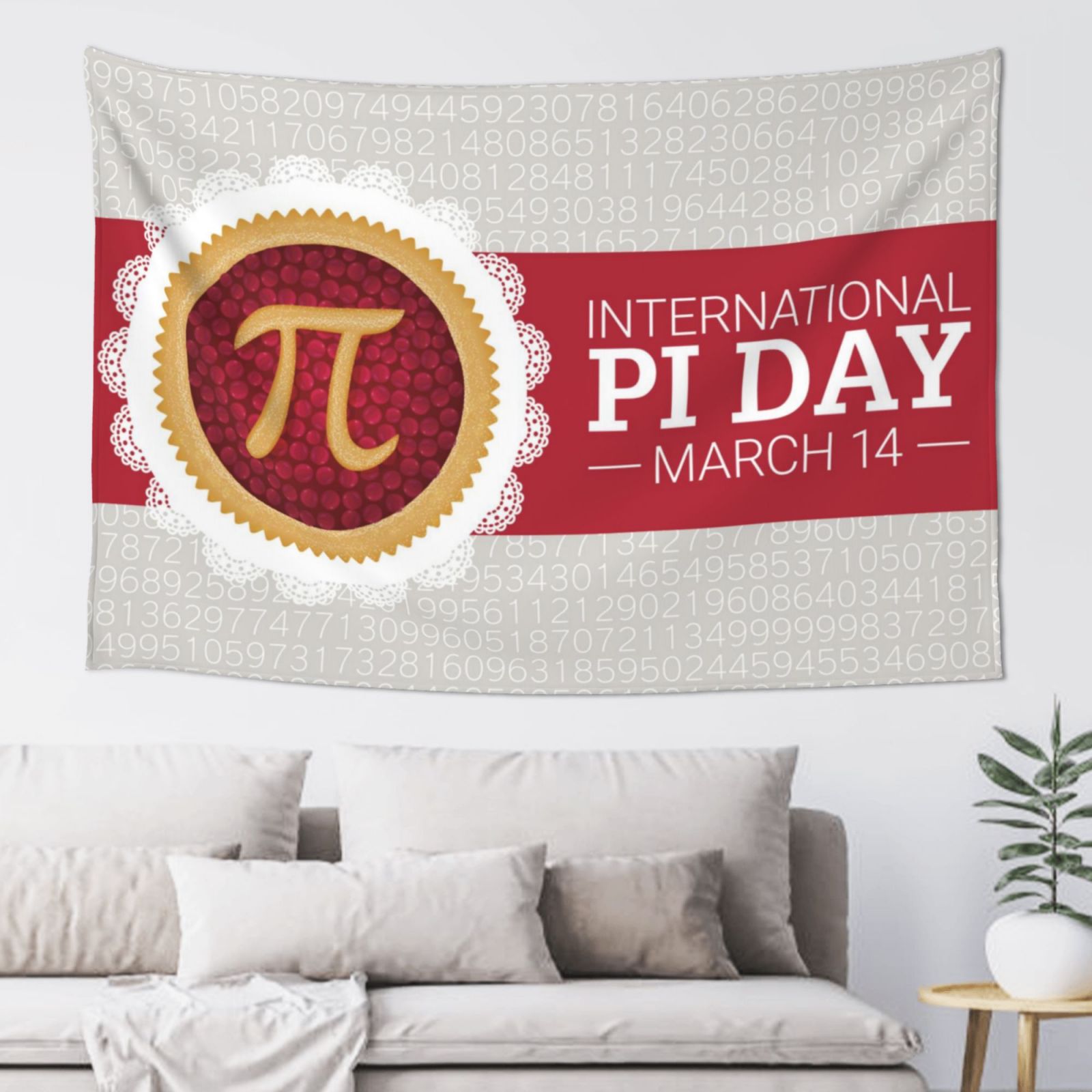 Funny Pi Day Spiral Pi Math 3.14 Tapestry Banner Backdrop Flag ...