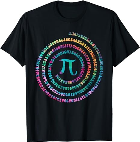 Funny Pi Day Spiral Pi Math Design for Pi Day 3.14 Tie Dye T-Shirt ...