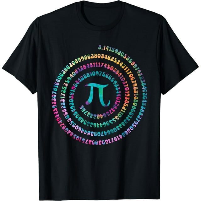 Funny Pi Day Spiral Pi Math Design for Pi Day 3.14 Tie Dye T-Shirt ...