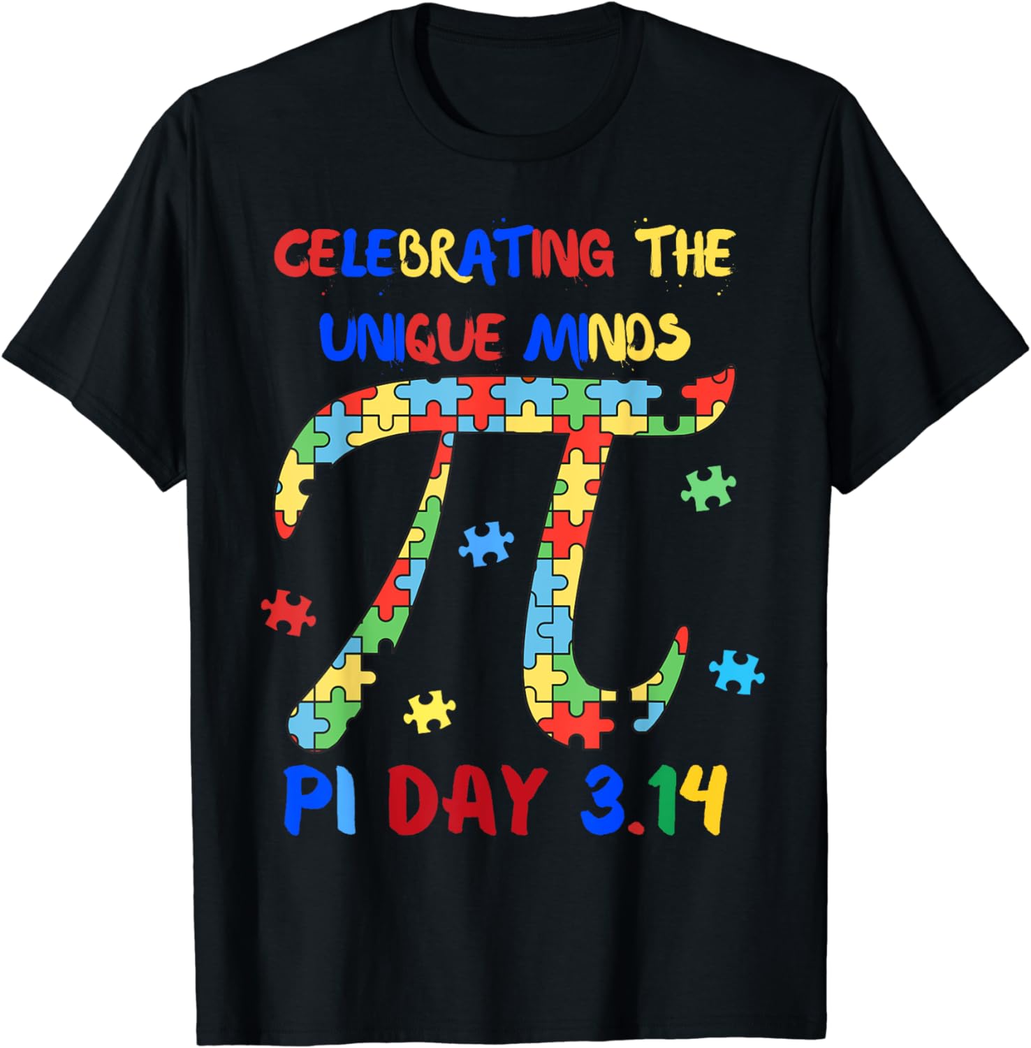 Funny Pi Symbol Design for Autism Awareness - Pi Day Autism T-Shirt ...
