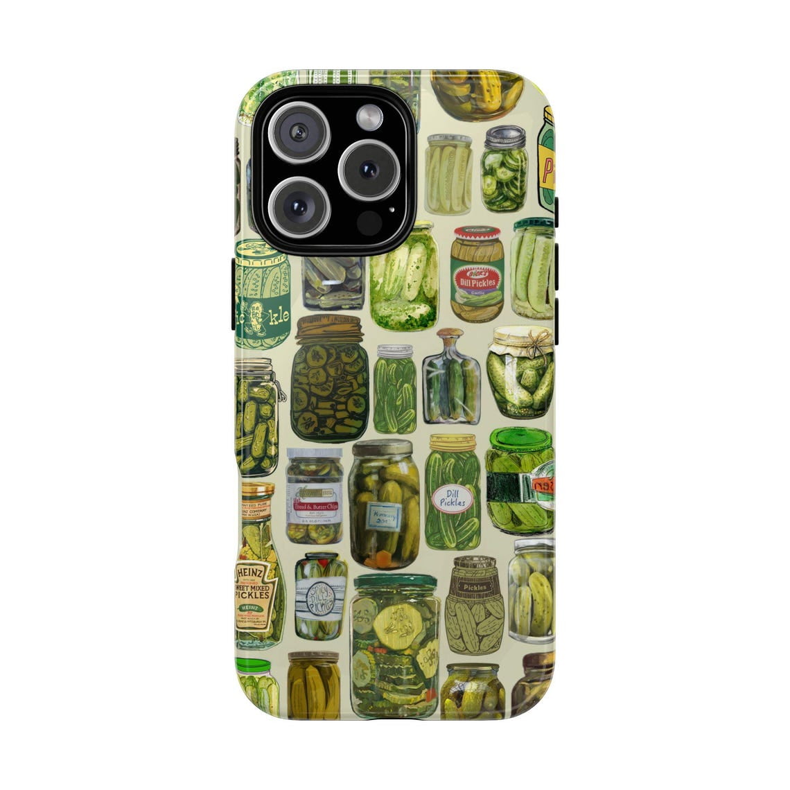 Funny Pickle Collage Cute Food Humor Artwork with iPhone 17 to 11 Pro ...