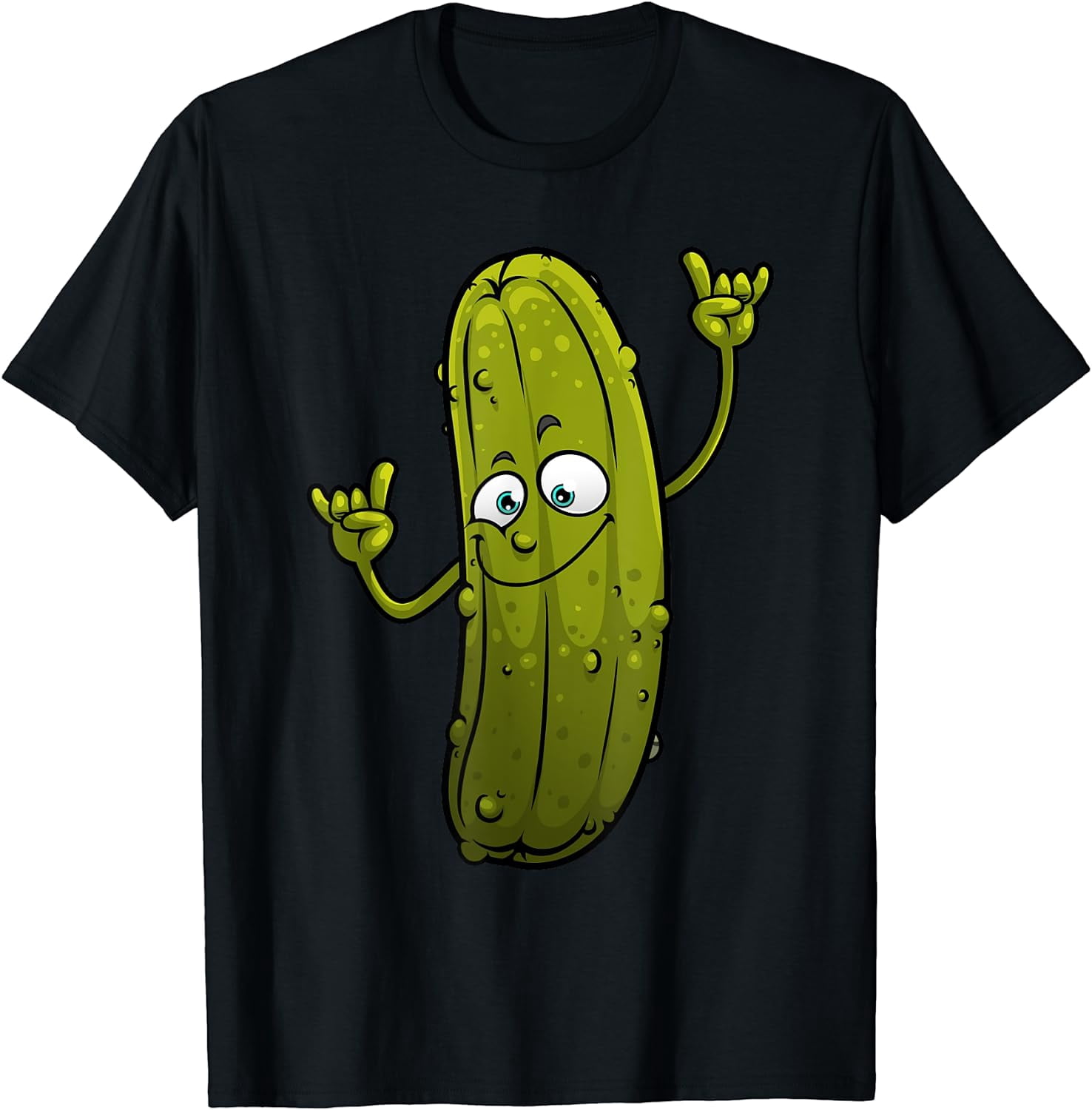 Funny Pickle Designs For Men Women Cucumber Dancing Food T-Shirt ...