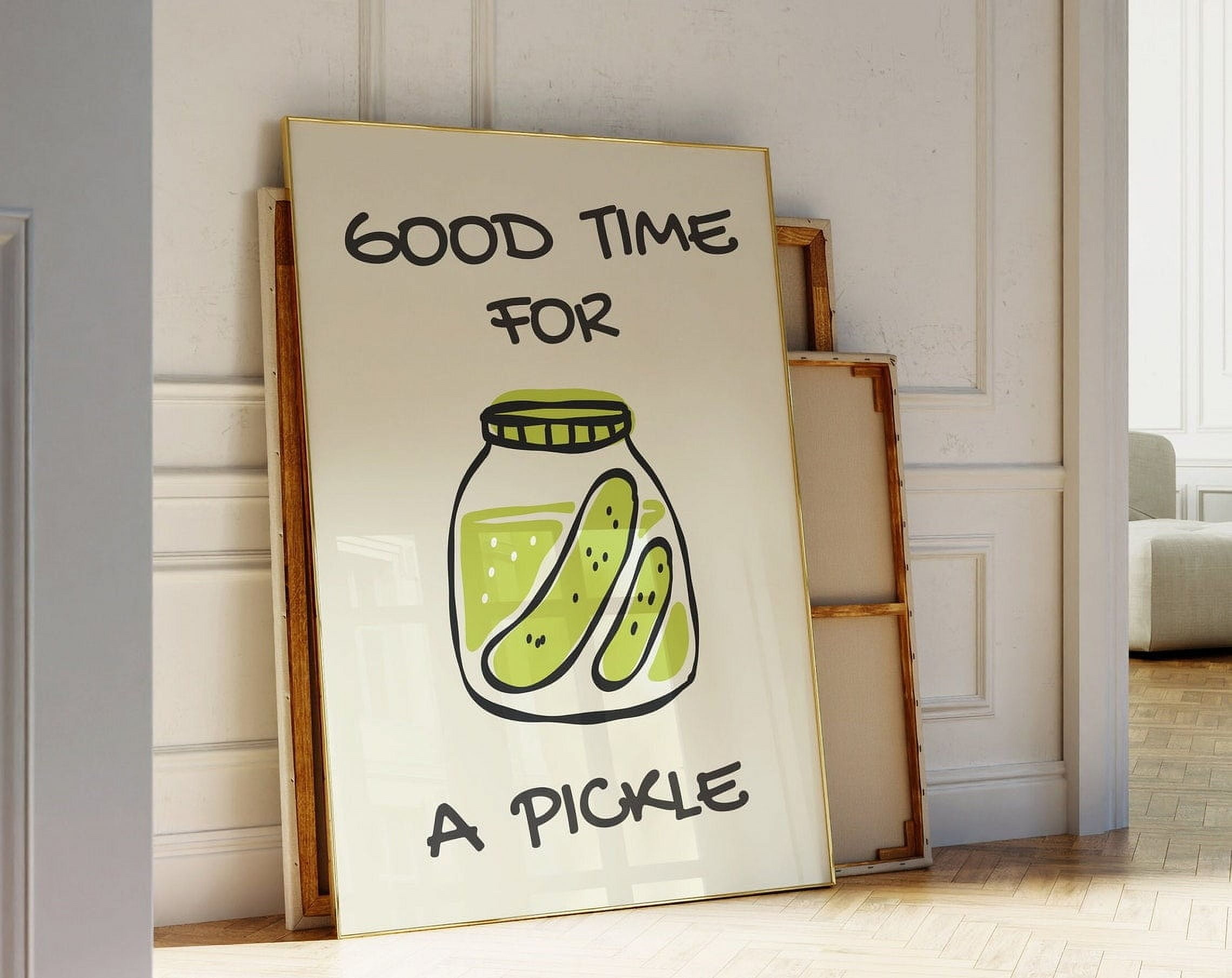 Funny Pickle Poster • Funky Food Art Prints • Cute Kitchen Wall Decor ...