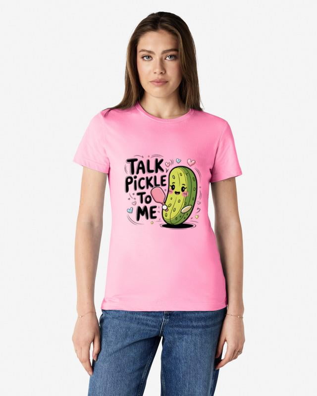 Funny Pickleball Clipart, Talk Pickle to Me T-Shirt for Fun, Trendy Tees for the Modern You, for ...