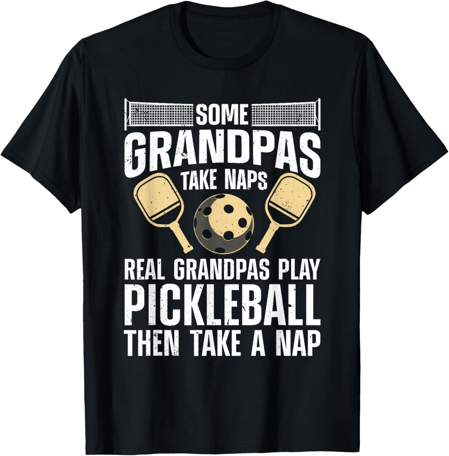 Funny Pickleball Design for Men Grandpa Player T-Shirt - Walmart.com