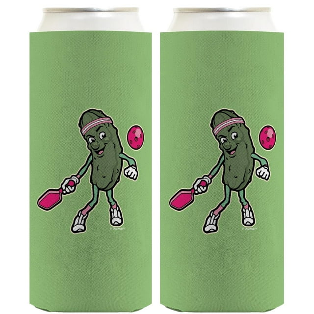 Funny Pickleball Gifts Pickle Playing Pickleball 2-Pack Ultra Slim Can ...
