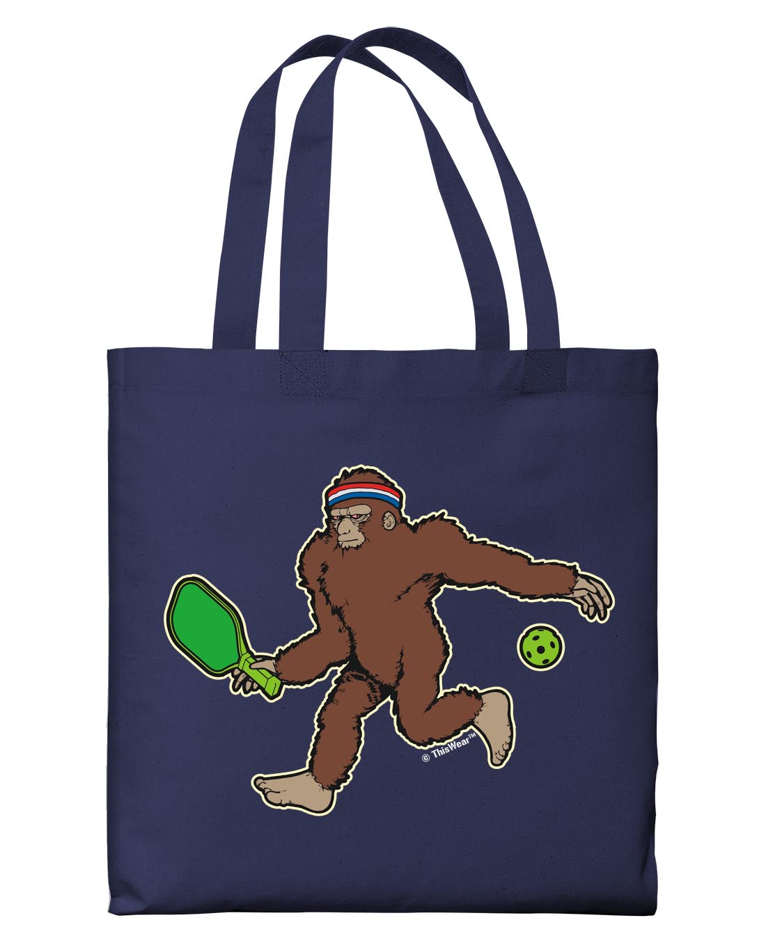 Funny Pickleball Gifts Sasquatch Playing Pickleball Lightweight Navy ...