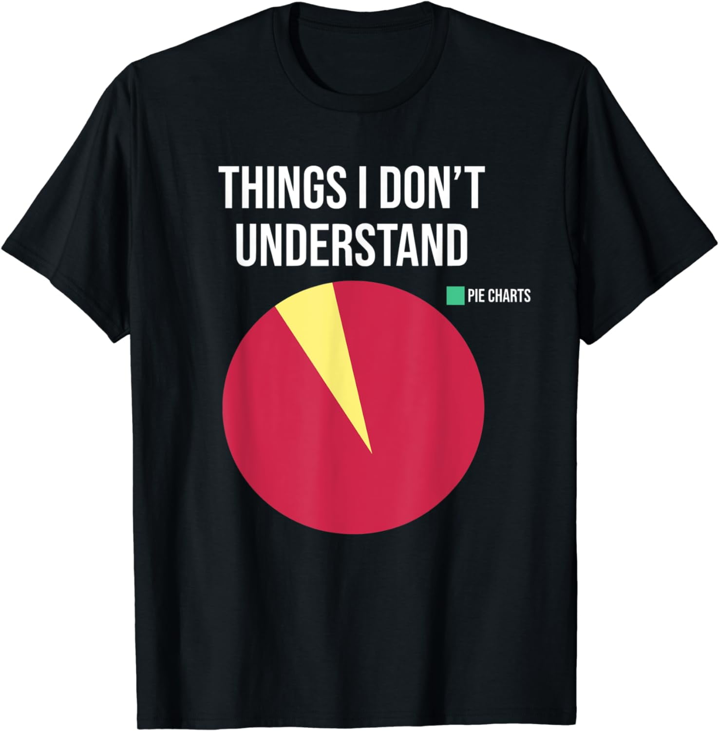 Funny Pie Chart Statistics Joke Funny Pie Chart Meme T-Shirt - Walmart.com