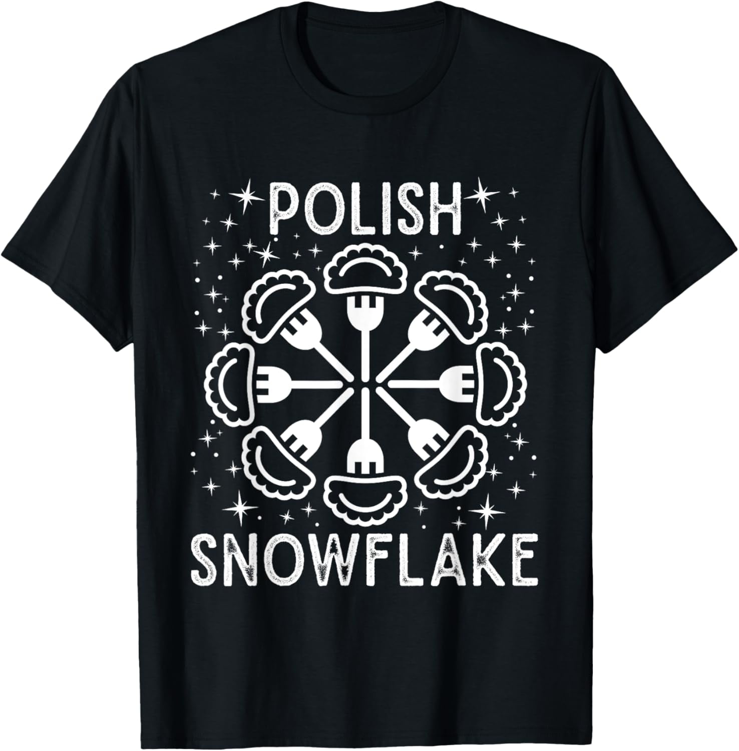 Funny Pierogi Polish Food Snowflake Humor Poland Polska T-Shirt ...