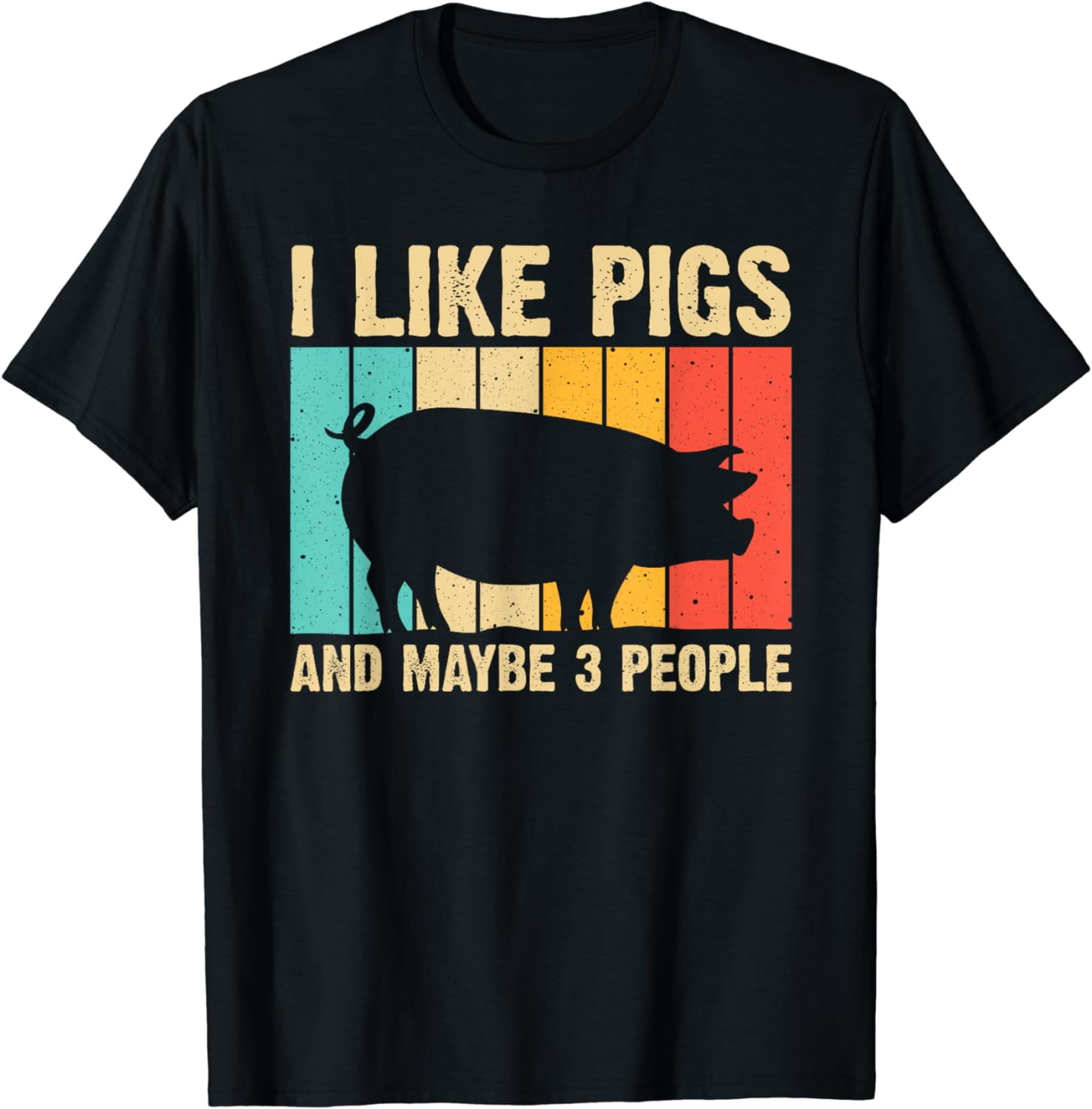 Funny Pig For Men Women Farm Animal Swine Vintage Pig Lovers T-Shirt ...