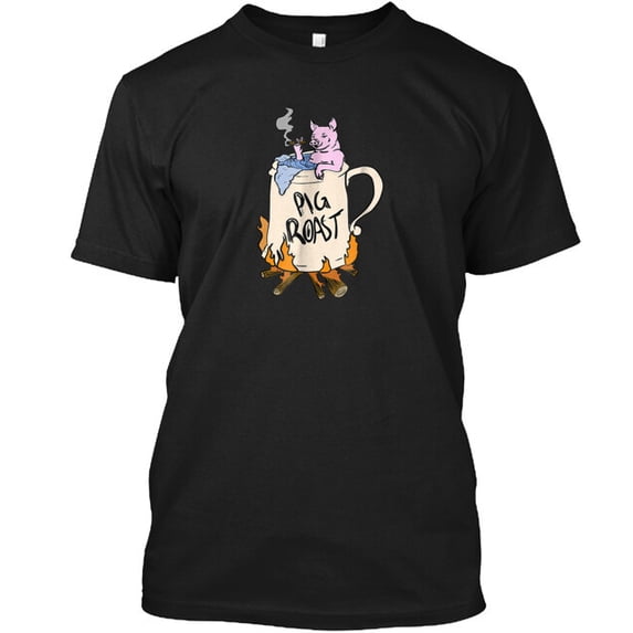 Funny Pig Spit Roast Bbq Party Grilling T-Shirt Made in the USA Size S ...