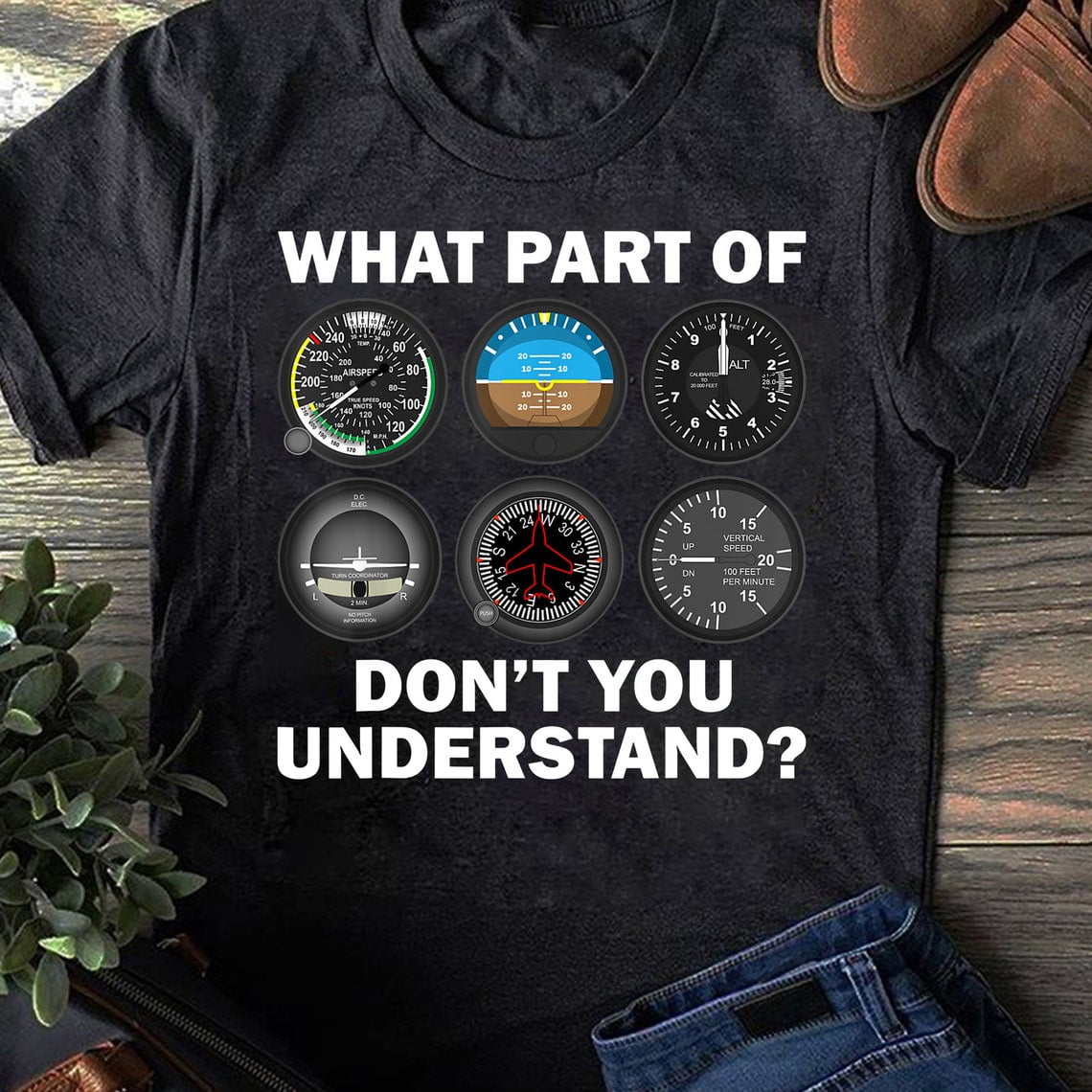 Funny Pilot Art Men Women Aviation Airline Pilot Instruments, Gift for ...