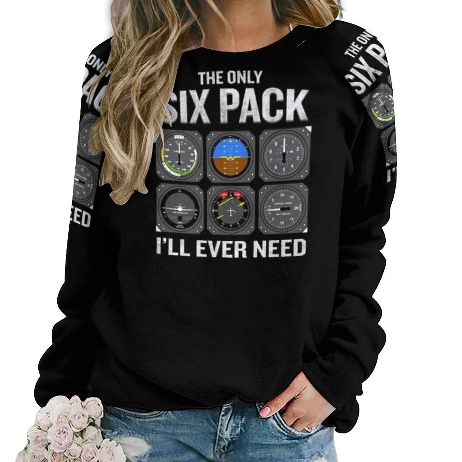 Funny Pilot Quote Cockpit Airplane Flight Intruments Pullovers Hoodies ...