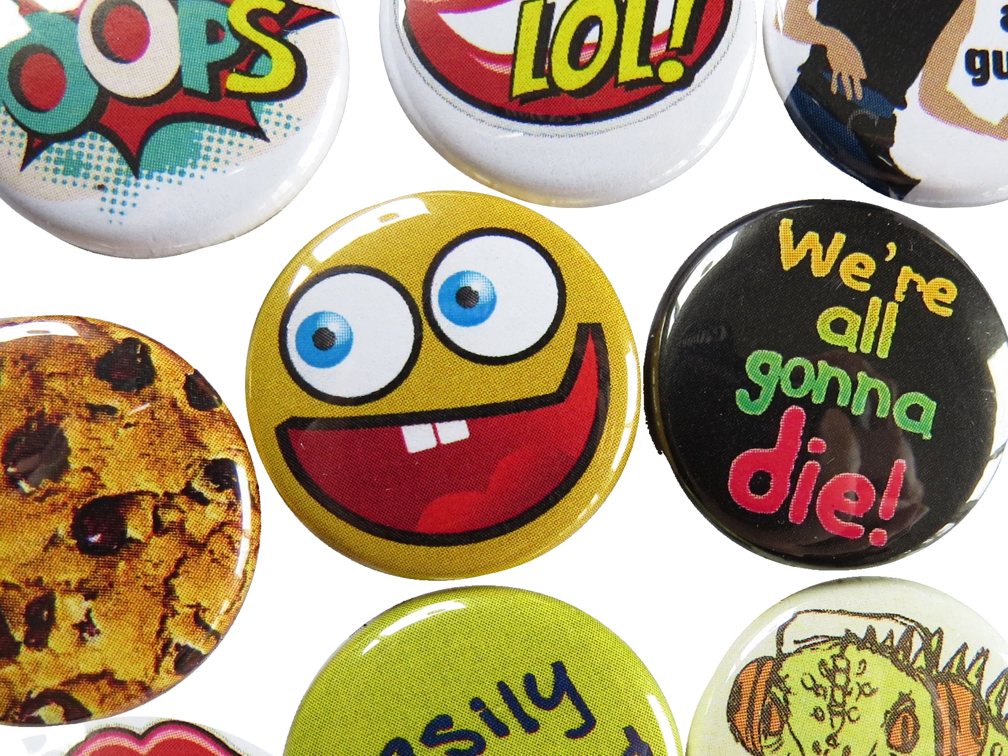 Funny Pinback Buttons Pins Set Pack of 35-1” Mini Collectibles ...