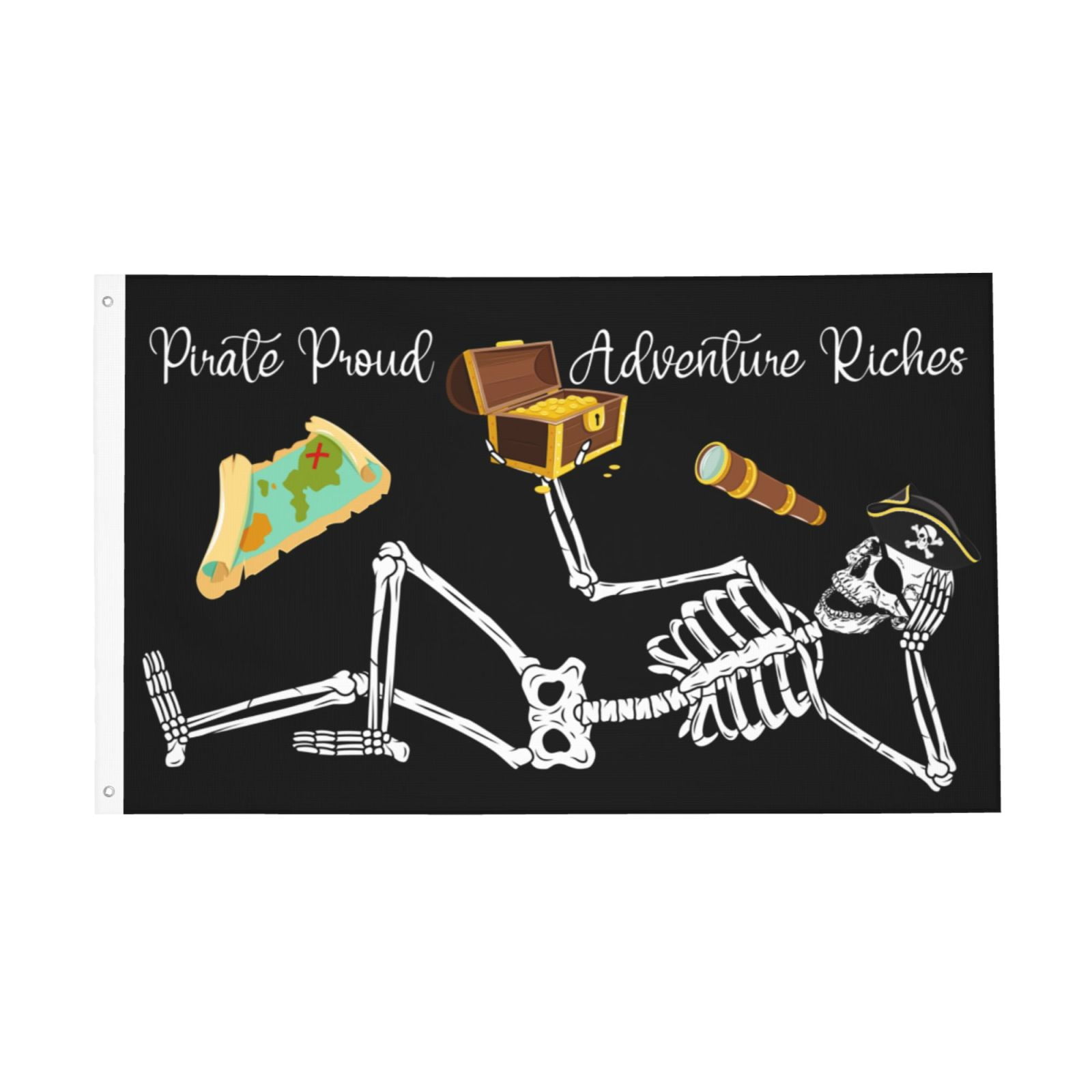 Funny Pirate Flag 3x5 Ft Outdoor Indoor With Grommet Garden Yard Banner ...