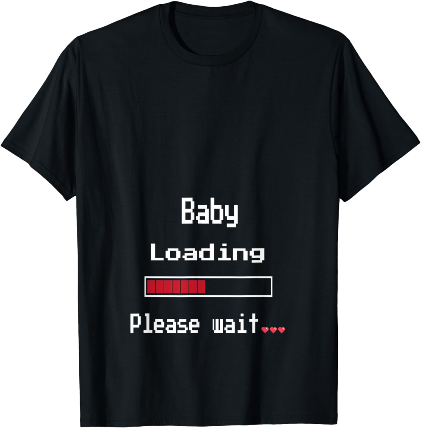 Funny Pixel Pregnant Mommy T Shirt, Baby Loading Please wait - Walmart.com