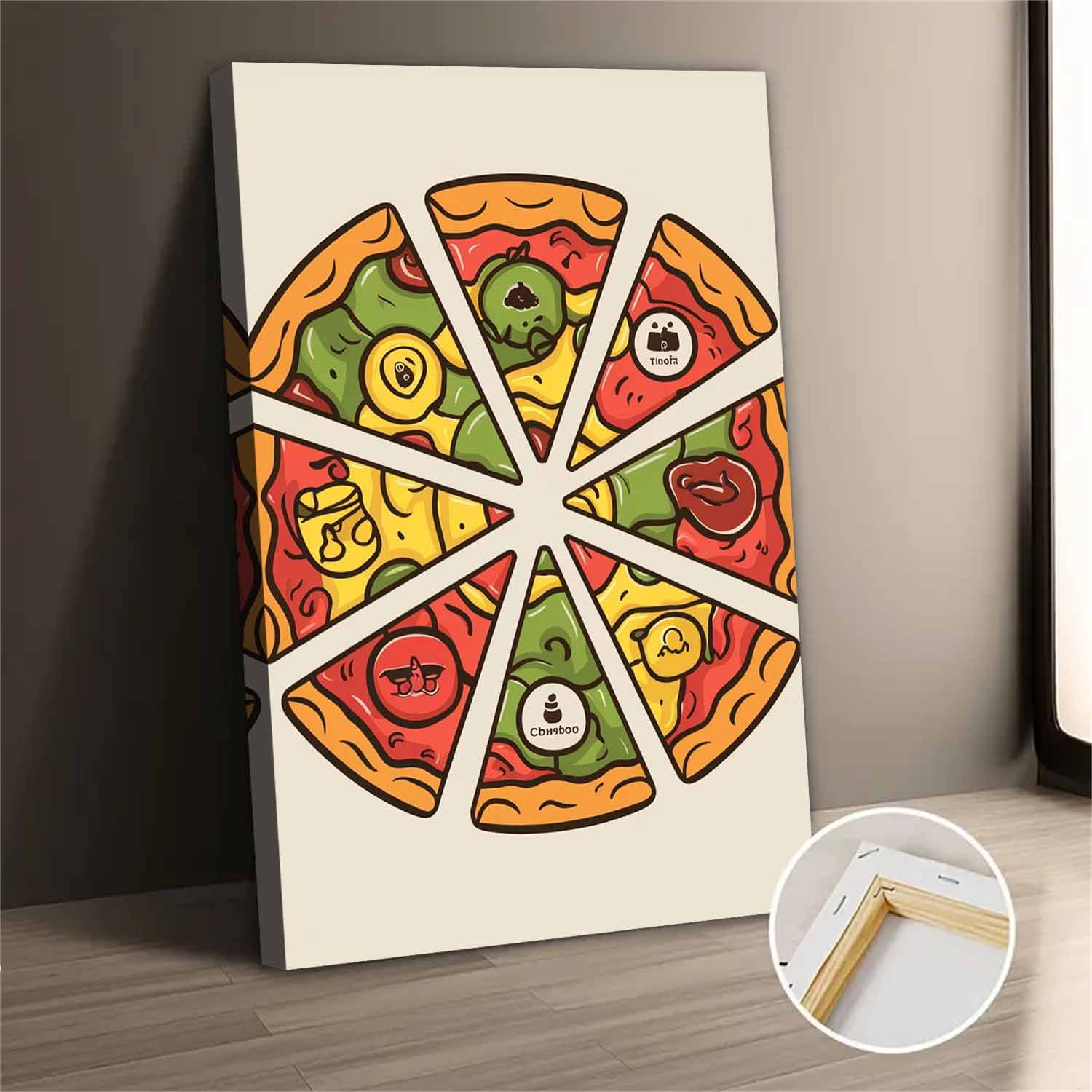 Funny Pizza Canvas Wall Art Print For Bedroom Living Room - Walmart.com