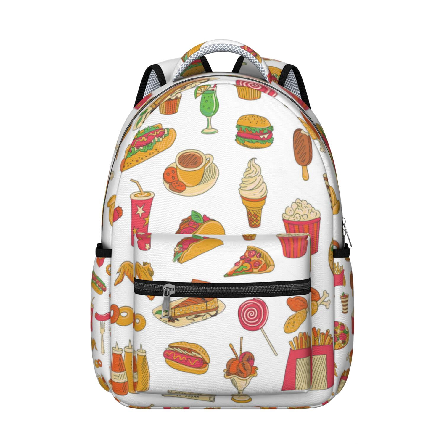 Funny Pizza Lover Backpack - Waterproof Student Backpack with Spinal ...